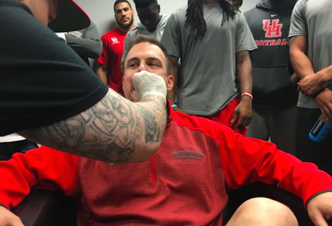 VIDEO: Tom Herman gets fitted for grill by Paul Wall