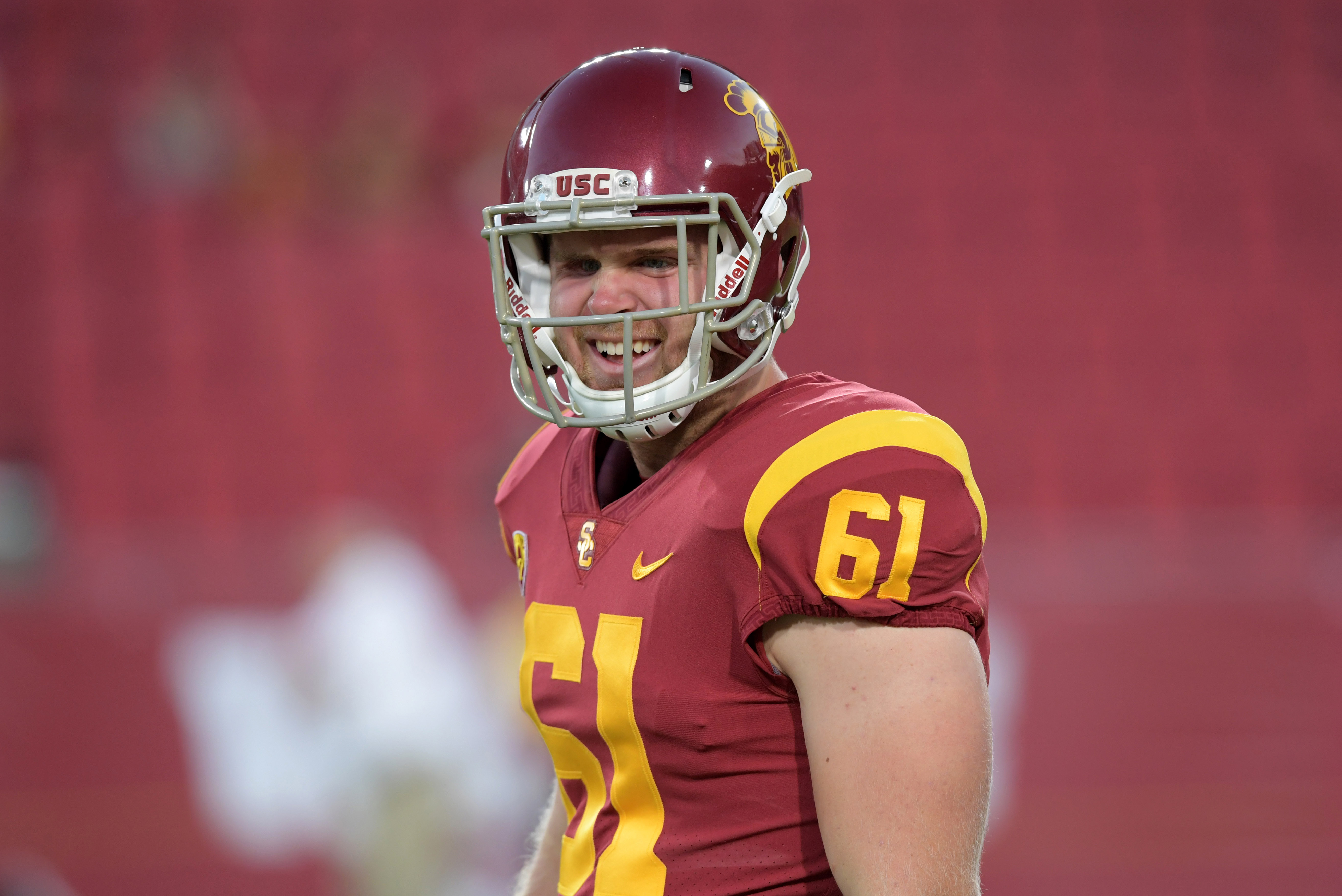 Jake Olson takes advantage of USC's pro day to raise money for ...