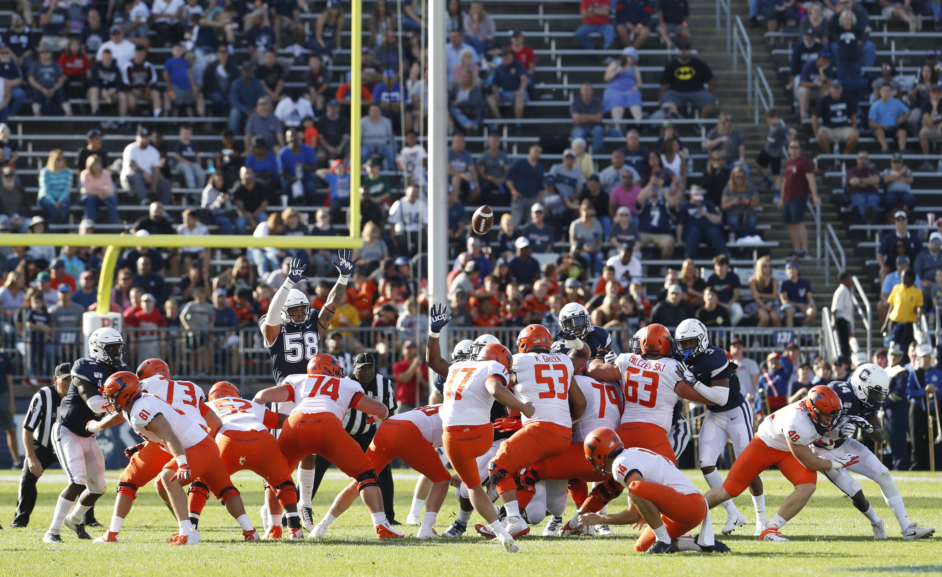 James McCourt's first career FG tied an Illinois record