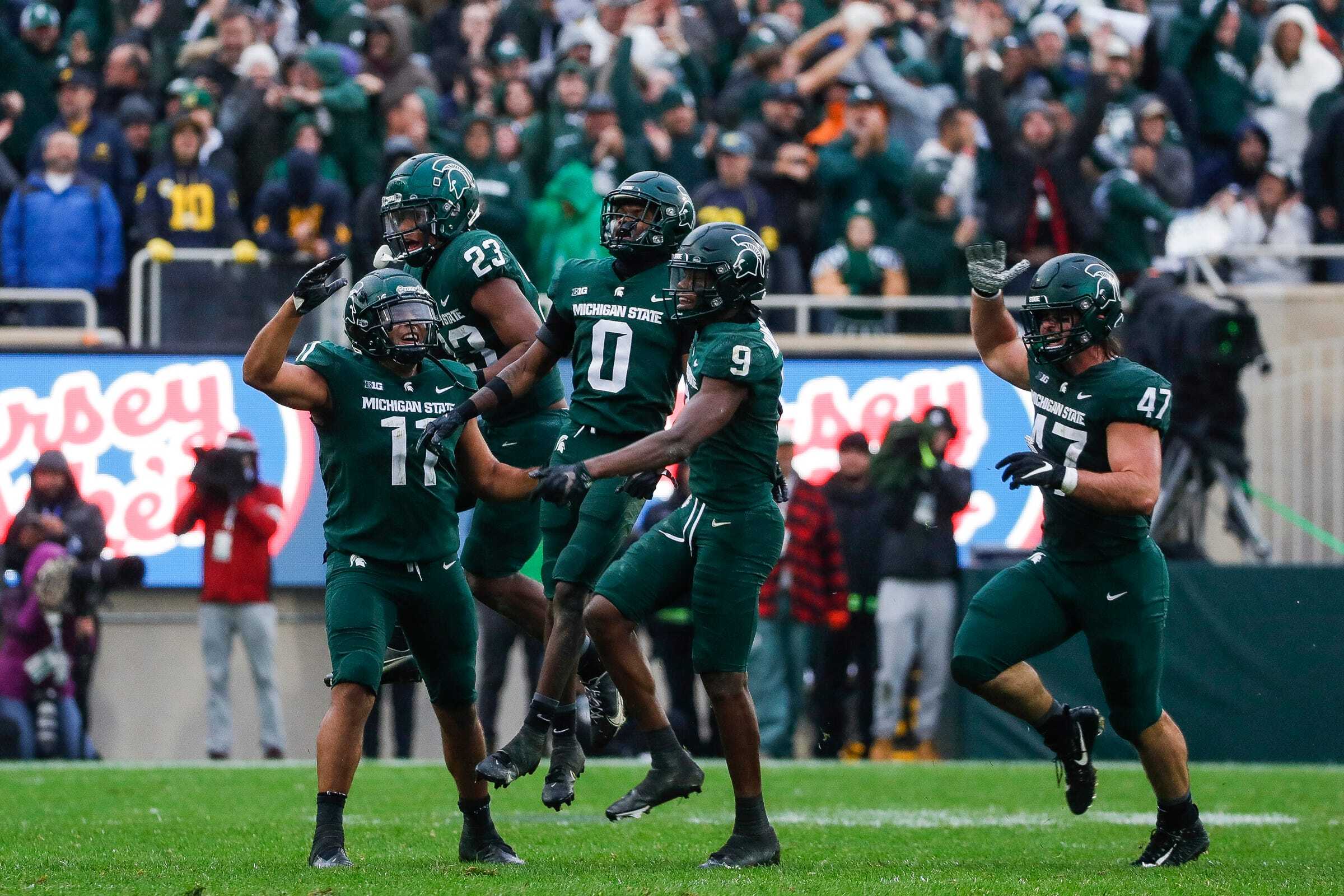 Michigan State's Chuck Brantley on game-winning INT vs. Michigan: 'It's ...