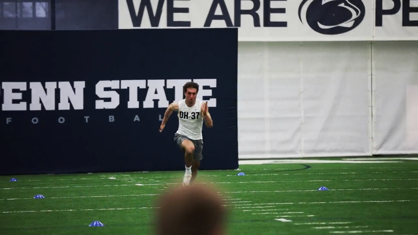 Drew Hartlaub, special teams star, posts blistering 40-yard dash during ...