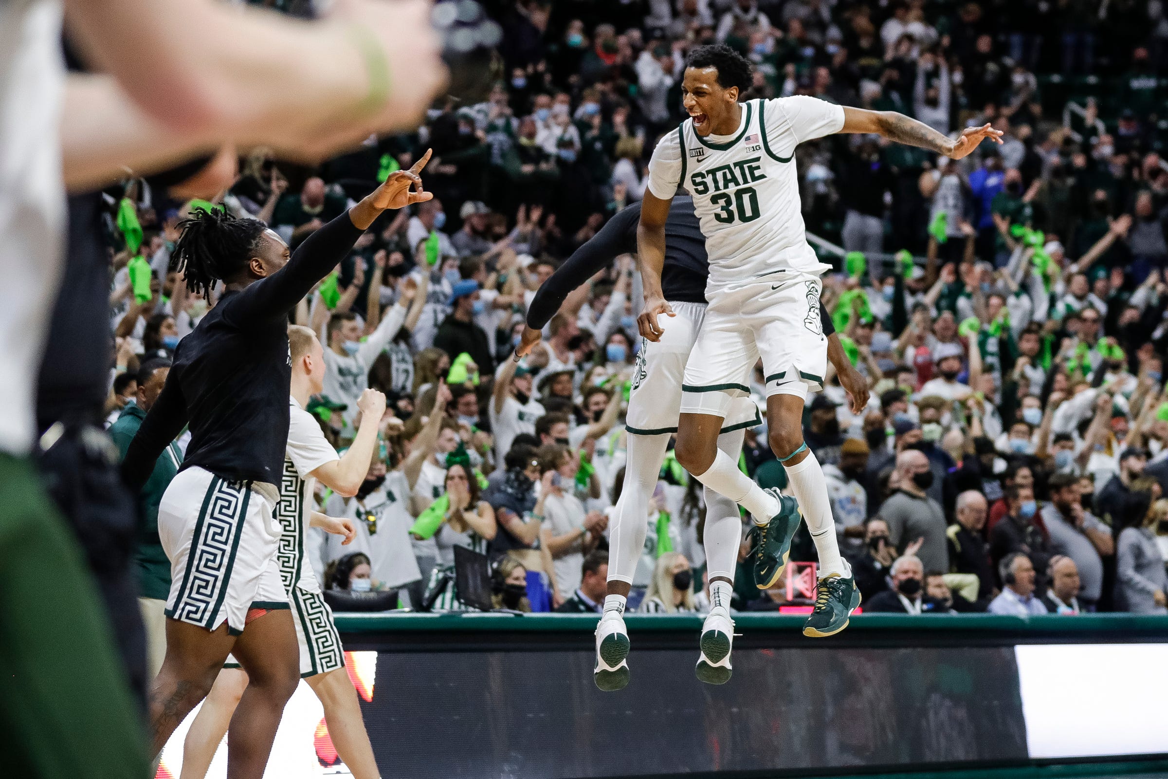 Marcus Bingham Jr. sets MSU program record during first half vs. Michigan
