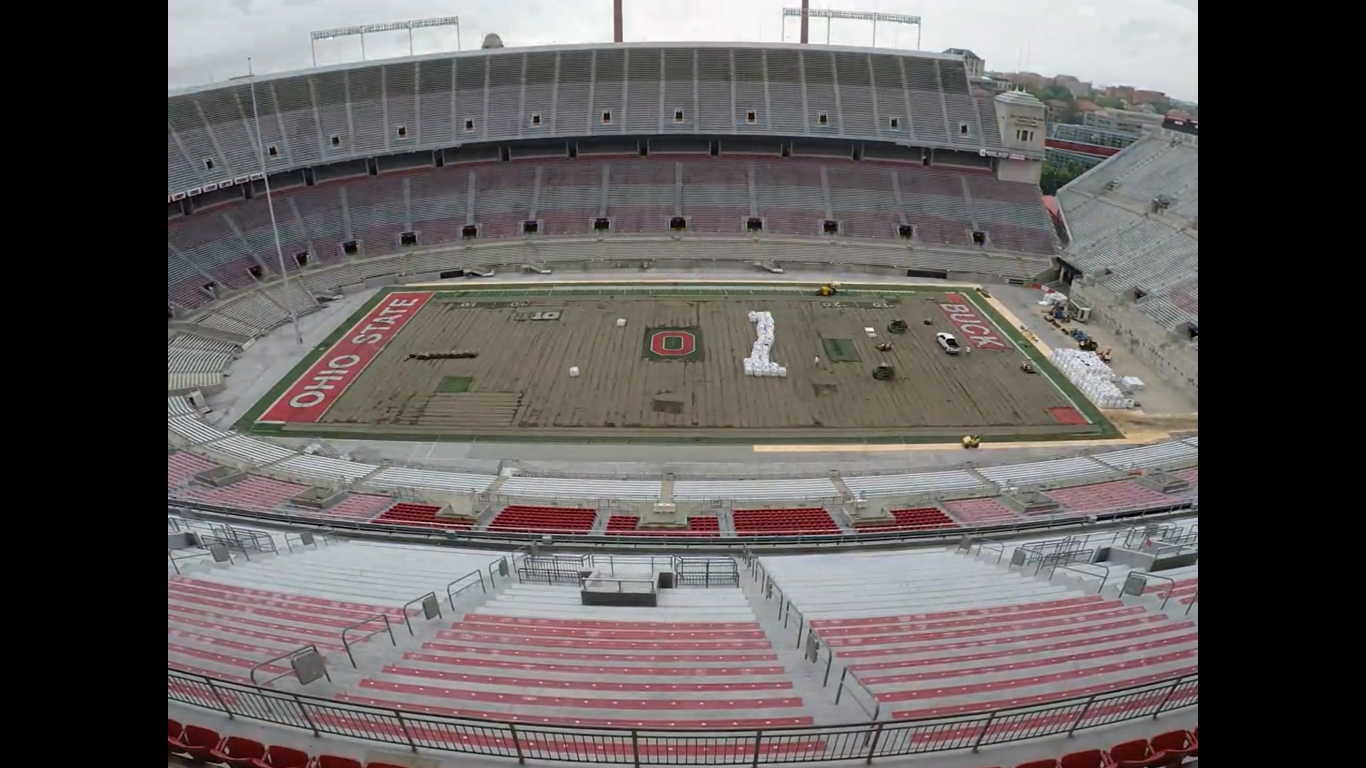 Ohio State reveals time-lapse look at new turf transformation