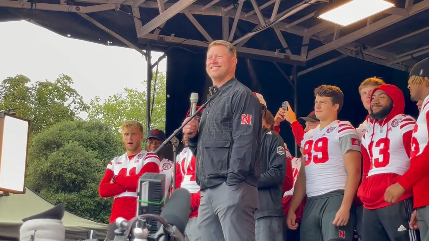 Scott Frost gives pep rally speech as Nebraska fans flood Dublin ahead ...