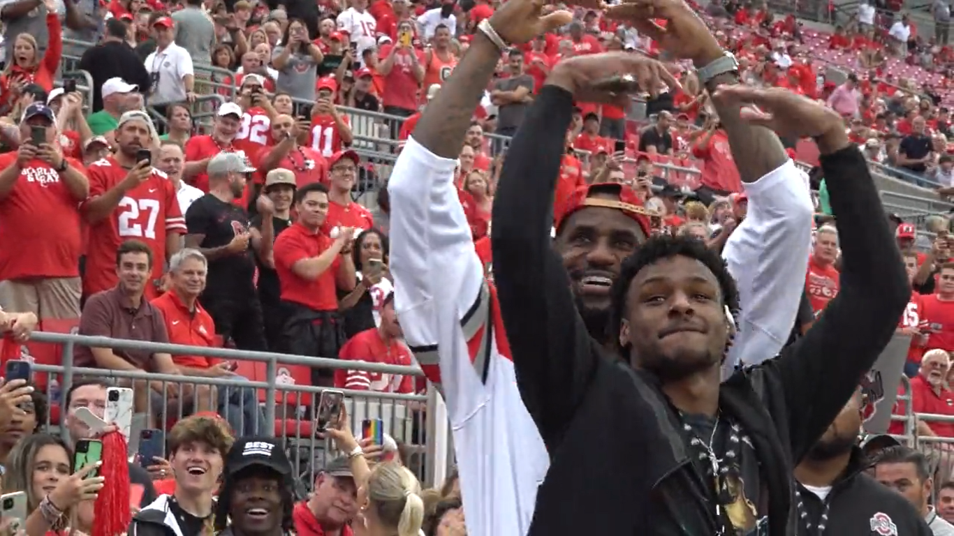 Bronny James, LeBron in attendance for Ohio State's marquee matchup ...