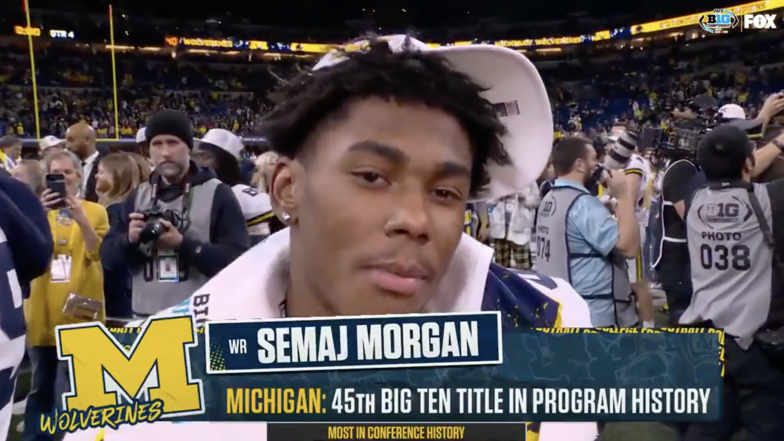 Semaj Morgan reflects on huge punt return in Big Ten Championship