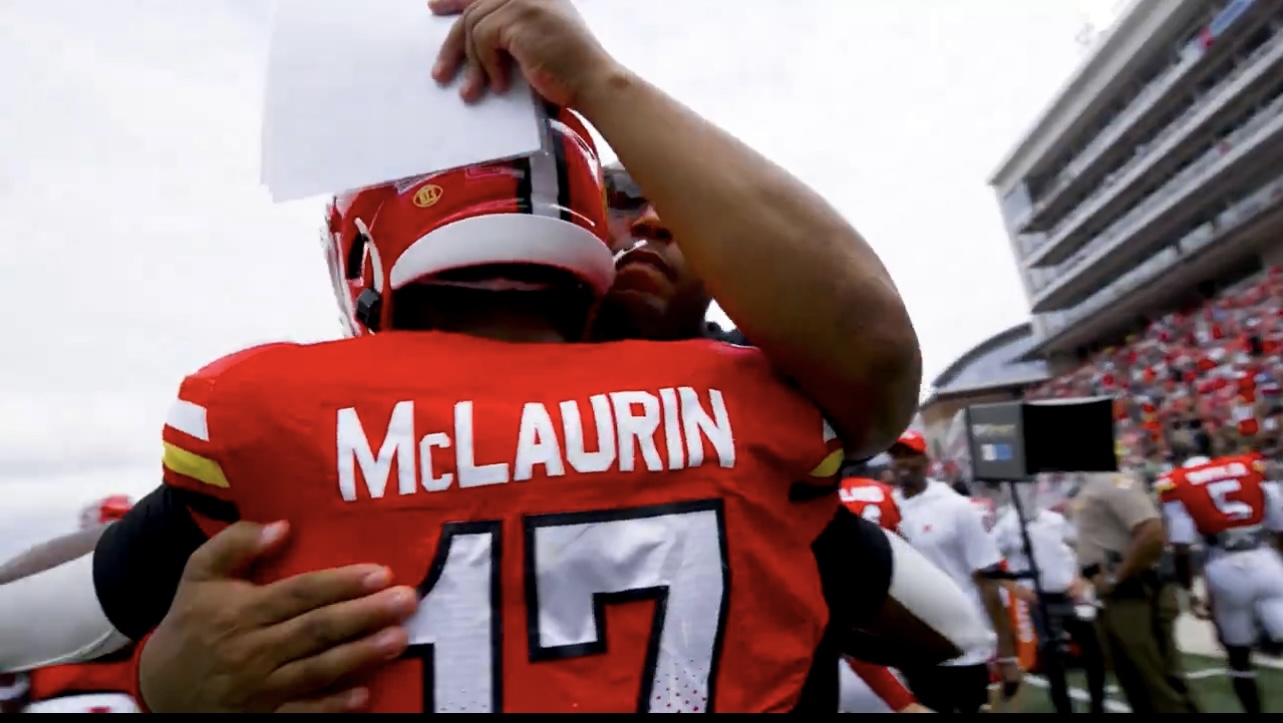 Maryland chronicles emotional debut for Josiah McLaurin one week after ...