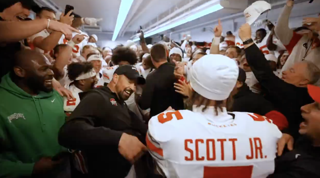 Ohio State has electric locker room celebration after dramatic win vs ...