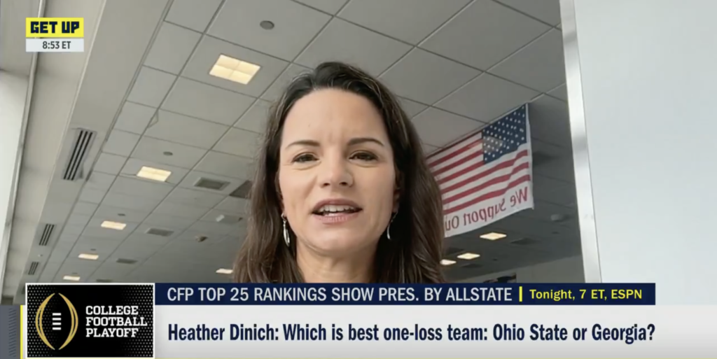 ESPN's Heather Dinich predicts top 1-loss team in initial CFP rankings