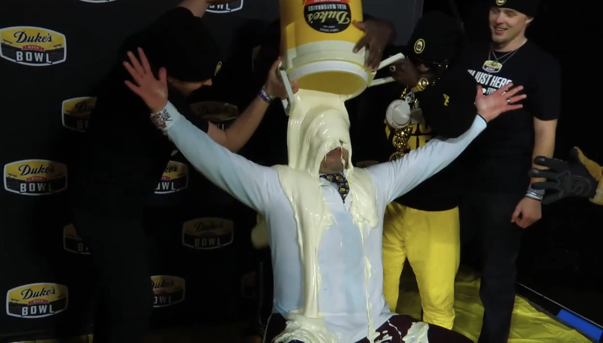 PJ Fleck takes mayo bath after Minnesota wins Duke’s Mayo Bowl