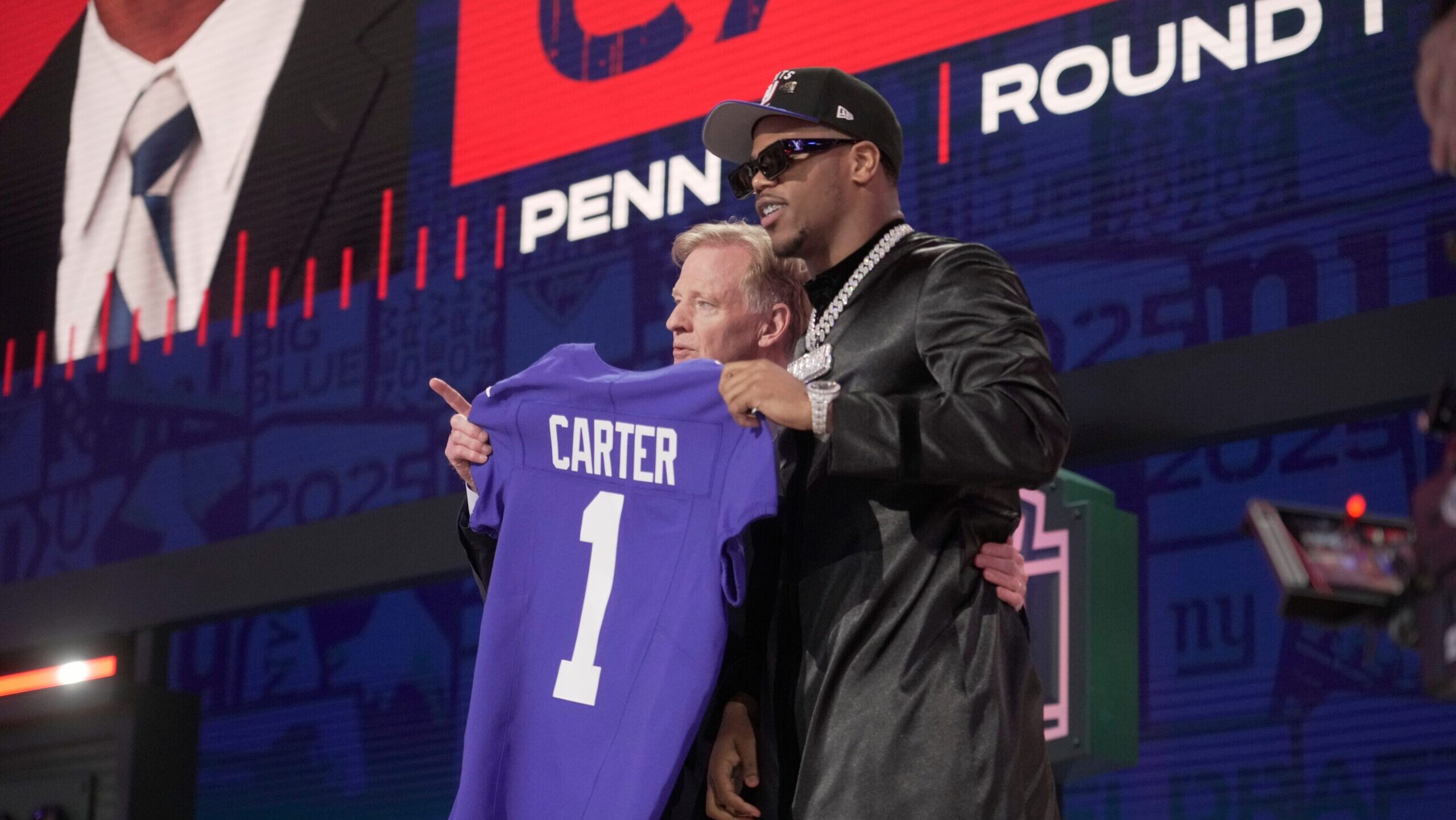 Abdul Carter’s 2nd attempt to don retired Giants number thwarted, per ...