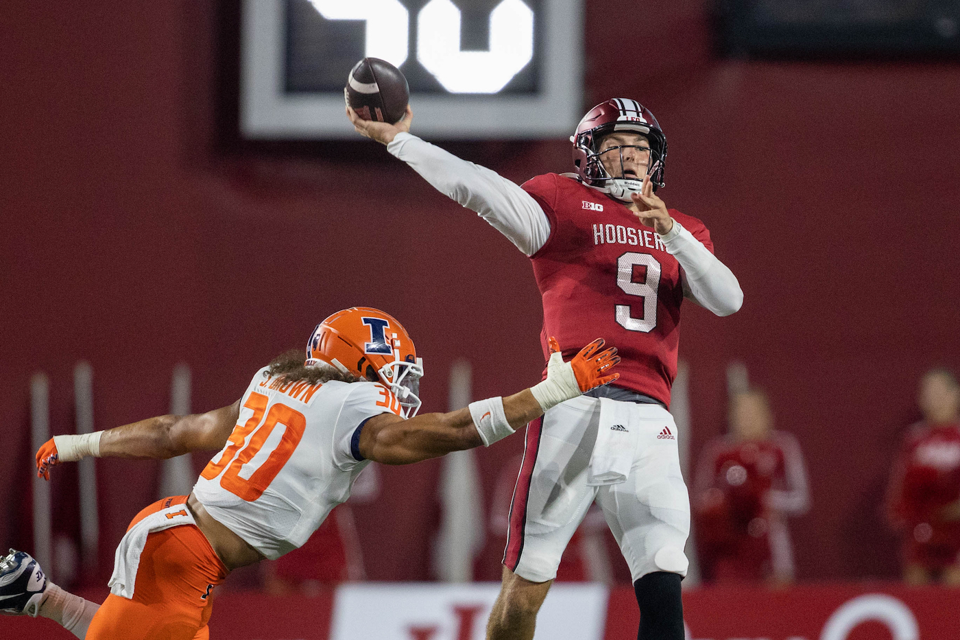Indiana student section recreates iconic uniform spelling gaffe